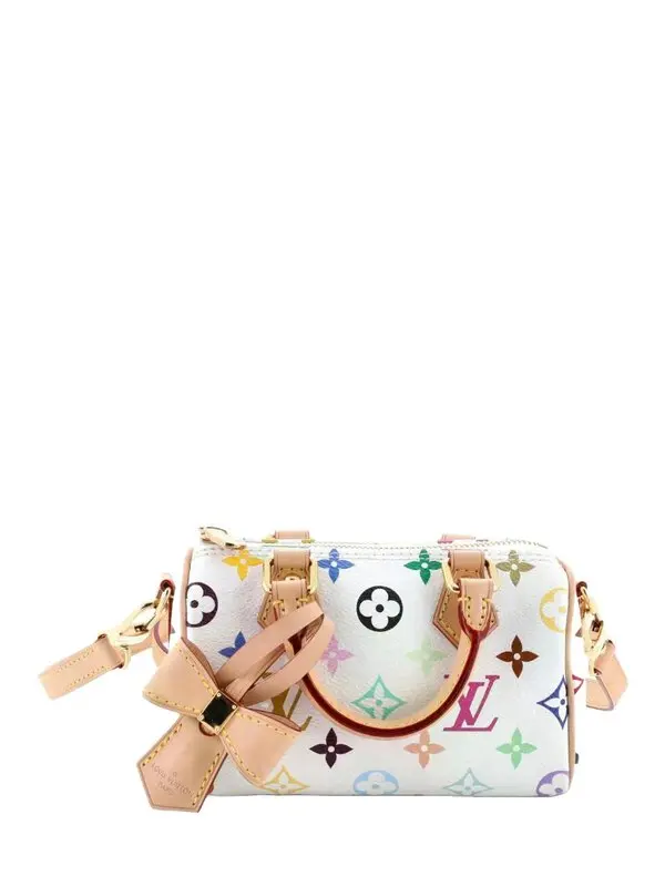 LOUIS VUITTON X Takashi Murakami Speedy Bandouliere Nm Nano Satchel - White