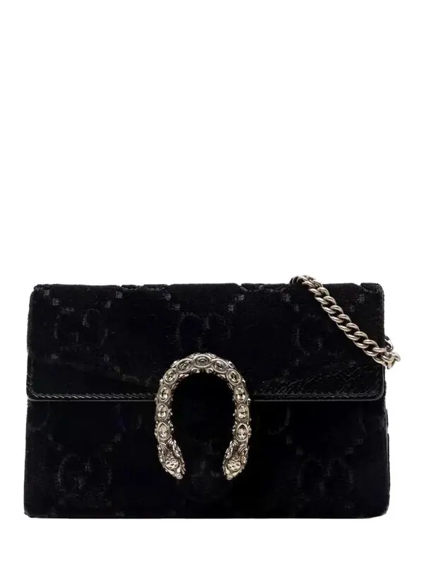 Gucci 2016-2026 Mini Gg Velvet Dionysus Crossbody Bag - Black