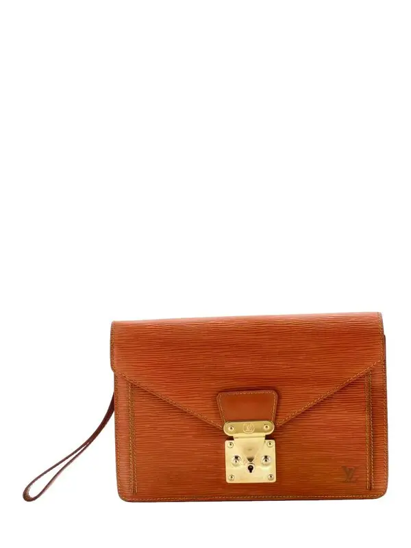 LOUIS VUITTON Dragonne Pochette Epi Leather Clutch Bag - Brown