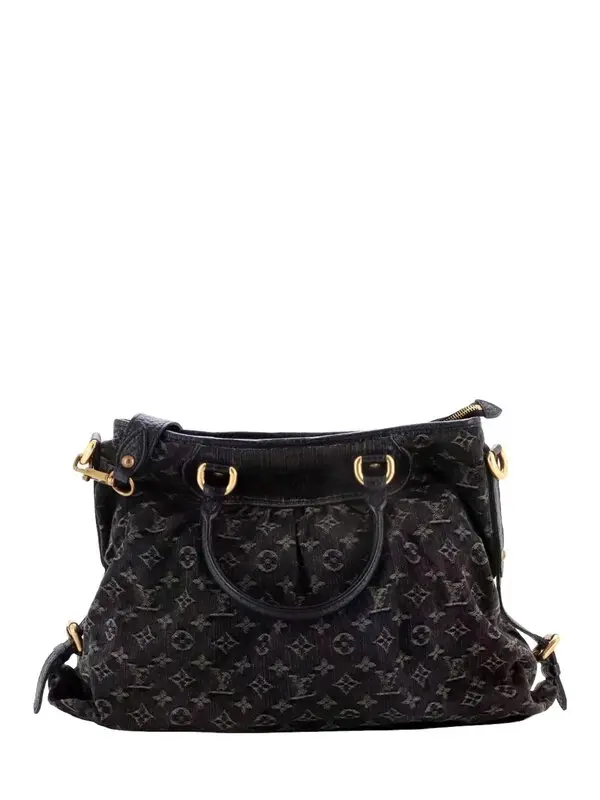 LOUIS VUITTON Neo Cabby Handbag Denim Gm - Black