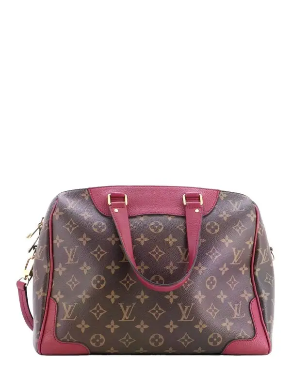 LOUIS VUITTON Retiro Nm Handbag Monogram Canvas And Leather Satchel - Red