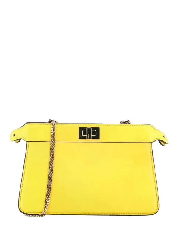Fendi Peekaboo Iseeu Chain Pochette - Yellow