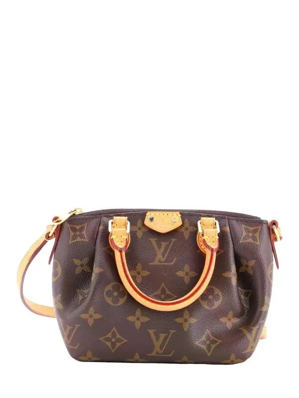 LOUIS VUITTON Turenne Handbag Monogram Canvas Nano Crossbody Bag - Brown