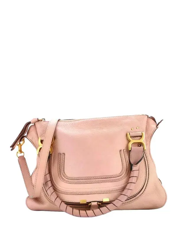 Chloé Marcie Leather Medium Satchel - Neutrals