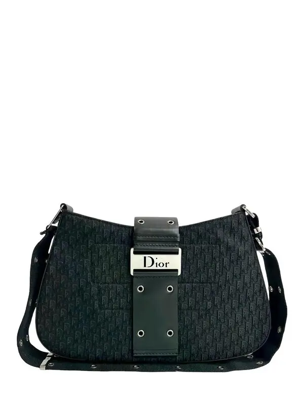 Dior 2000-2026 Canvas Street Chic Columbus Shoulder Bag - Black