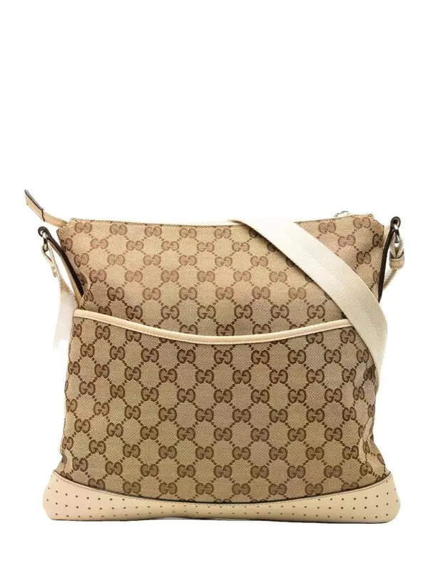 Gucci Gg Canvas Crossbody Bag - White