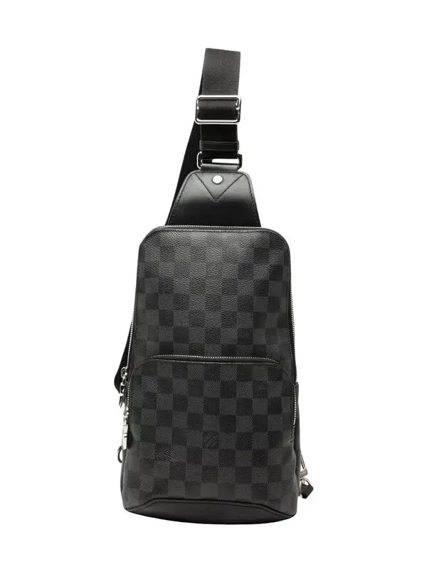 LOUIS VUITTON 2017 Damier Graphite Avenue Sling Bag - Black