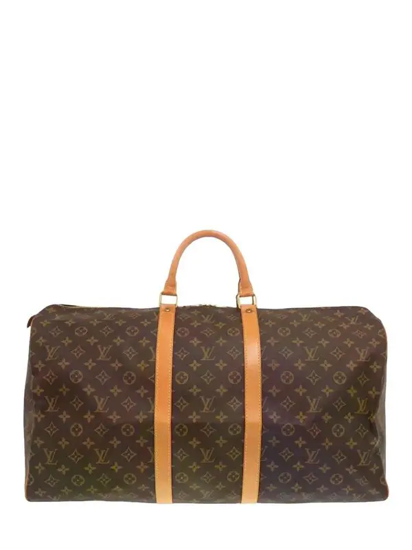 LOUIS VUITTON 1996 Monogram Keepall 55 Travel Bag - Brown