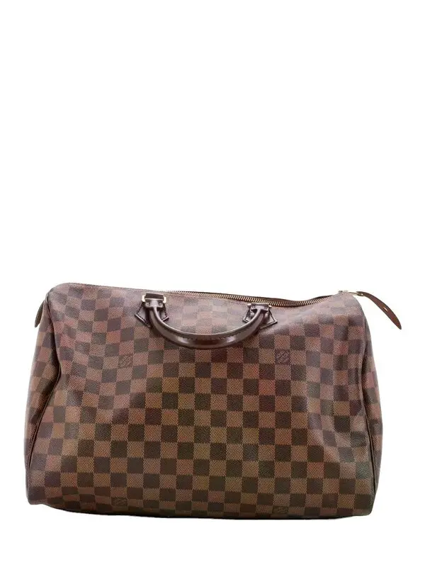LOUIS VUITTON Speedy Handbag Damier 35 Satchel - Brown