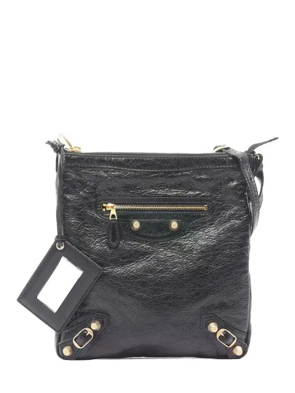 Balenciaga 2010-2026 Motocross Classic Flat Crossbody Bag - Black