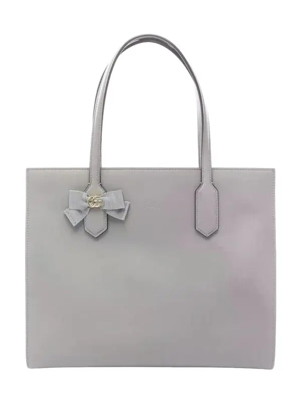 Gucci 2016-2026 Leather Gg Ribbon Satchel - Grey