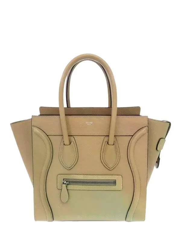 Celine 2020 Micro Drummed Calfskin Luggage Tote - Neutrals