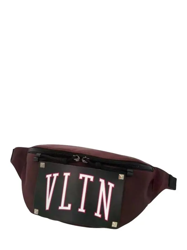 Valentino Garavani Nylon And Leather Vltn Rockstud Belt Bag - Red