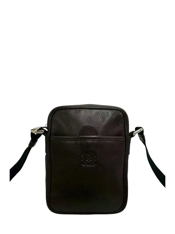 Loewe Leather Anagram Crossbody Bag - Brown