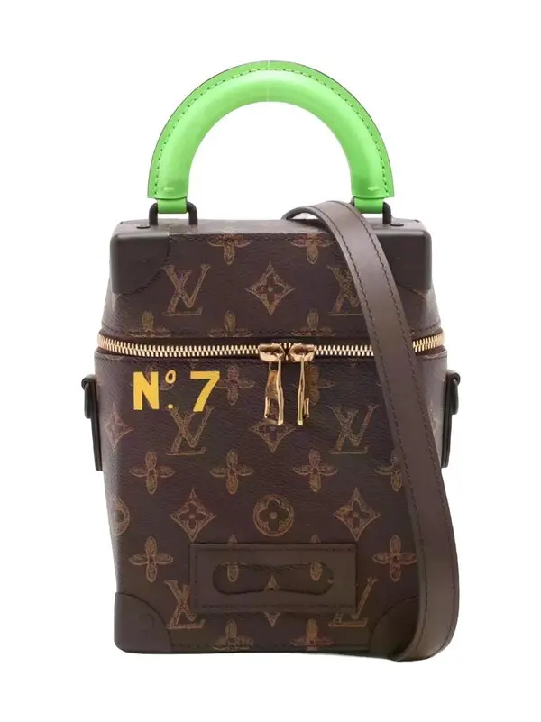 LOUIS VUITTON 2021-2026 Monogram No7 Vertical Box Trunk Satchel - Brown