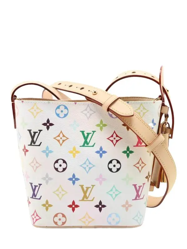 LOUIS VUITTON Monogram Multicolore All In One Bb Bucket Bag - White