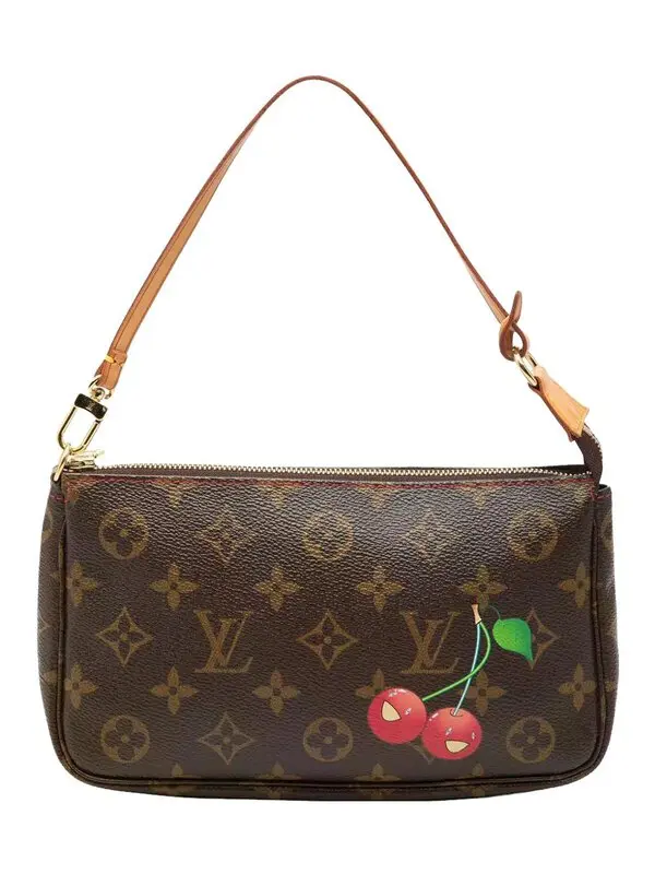 LOUIS VUITTON Takashi Murakami Monogram Cherry Pochette Accessoires - Brown