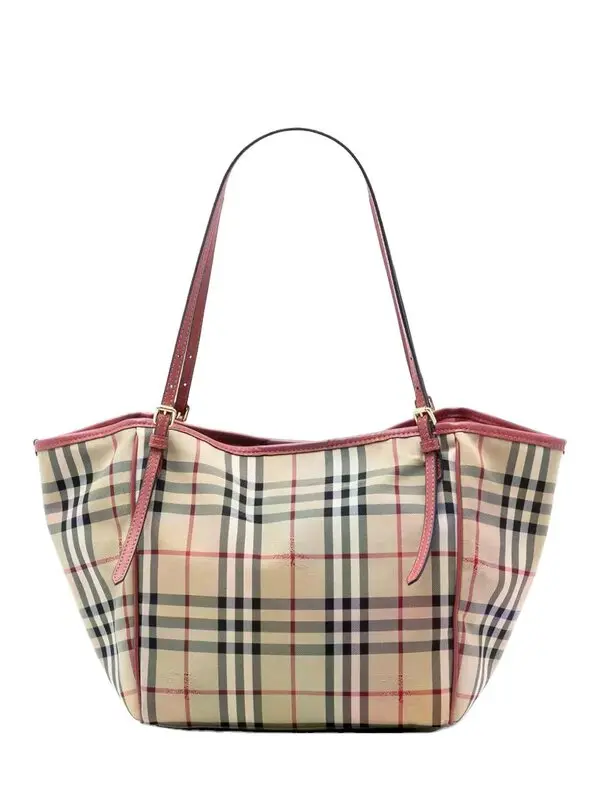 Burberry Haymarket Check Canterbury Tote - Neutrals