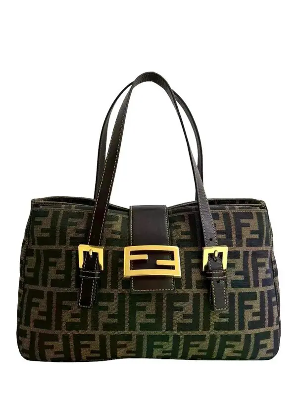 Fendi 2000-2010 Zucca Canvas Handbag - Brown
