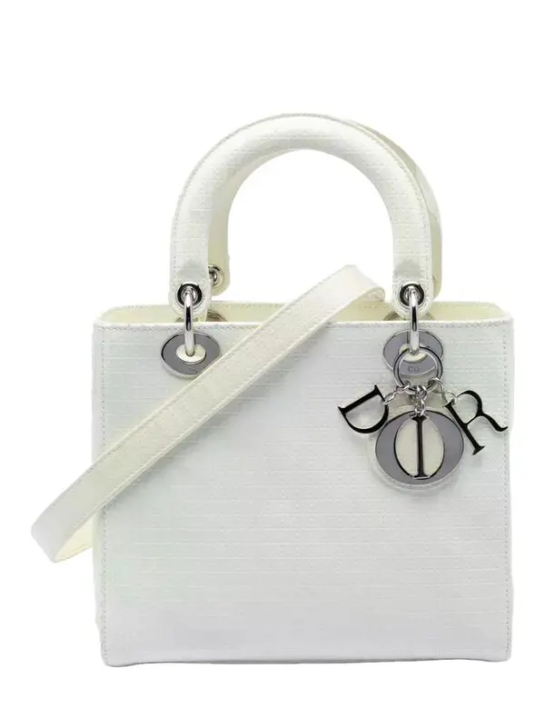 Dior 2017 Medium Lady Satchel - White