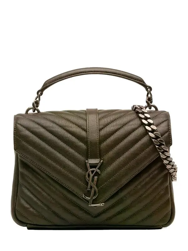 Saint Laurent 2017 Medium College Satchel - Brown