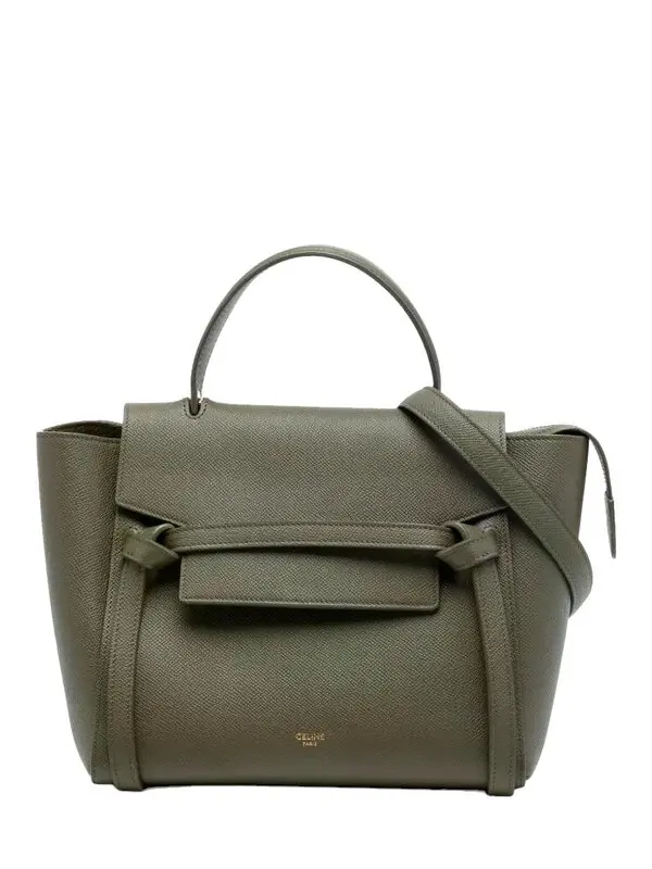 Celine 2019 Micro Grained Calfskin Belt Bag - Green