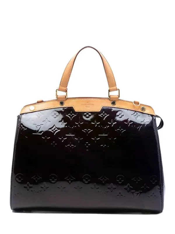 LOUIS VUITTON 2012 Monogram Vernis Brea Gm Satchel - Purple