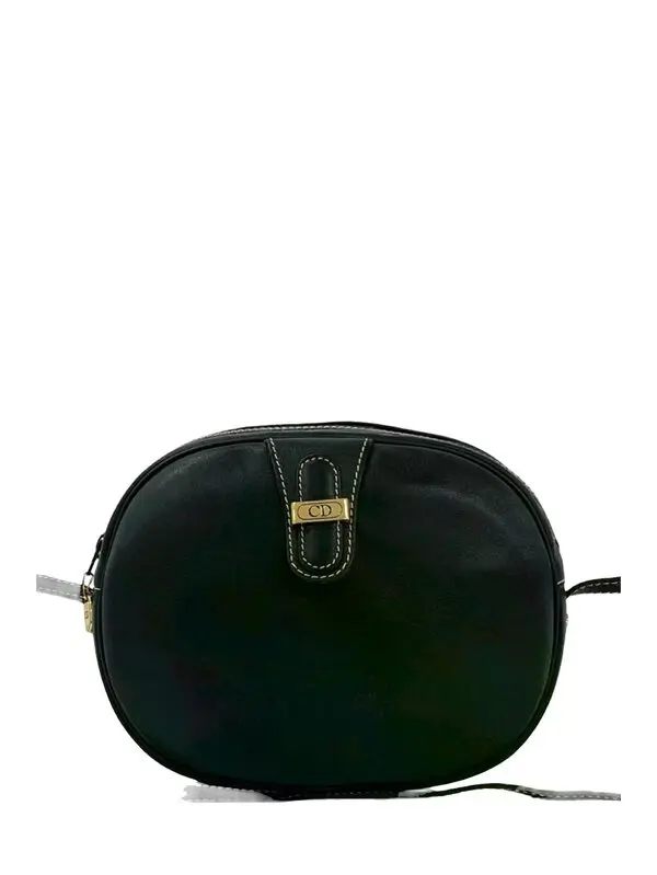 Dior 20th Century Leather Cd Logo Crossbody Bag - Black