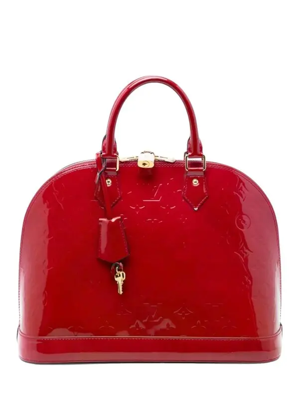 LOUIS VUITTON 2014 Monogram Vernis Alma Pm Handbag - Red
