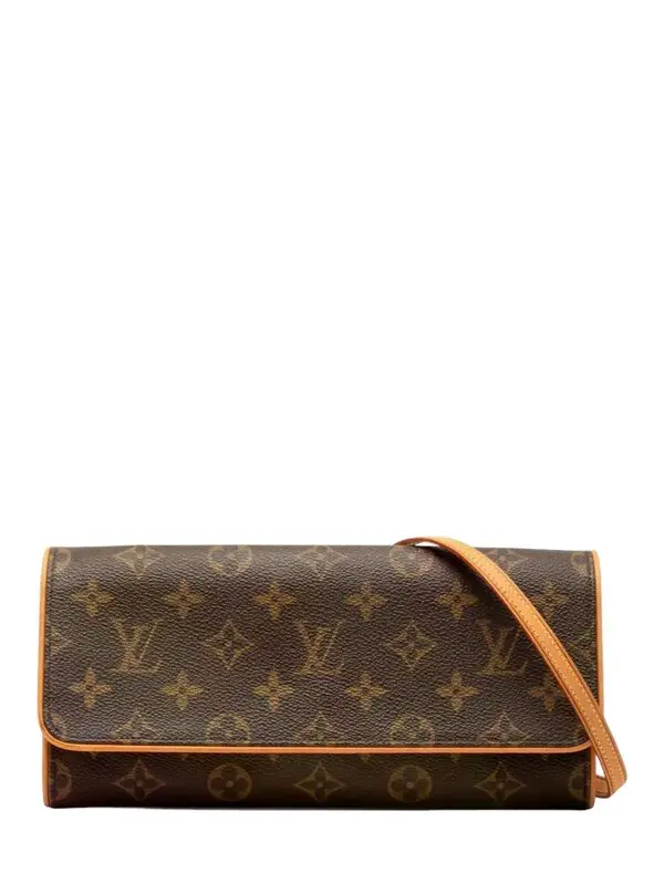 LOUIS VUITTON 2001 Monogram Pochette Twin Gm - Brown