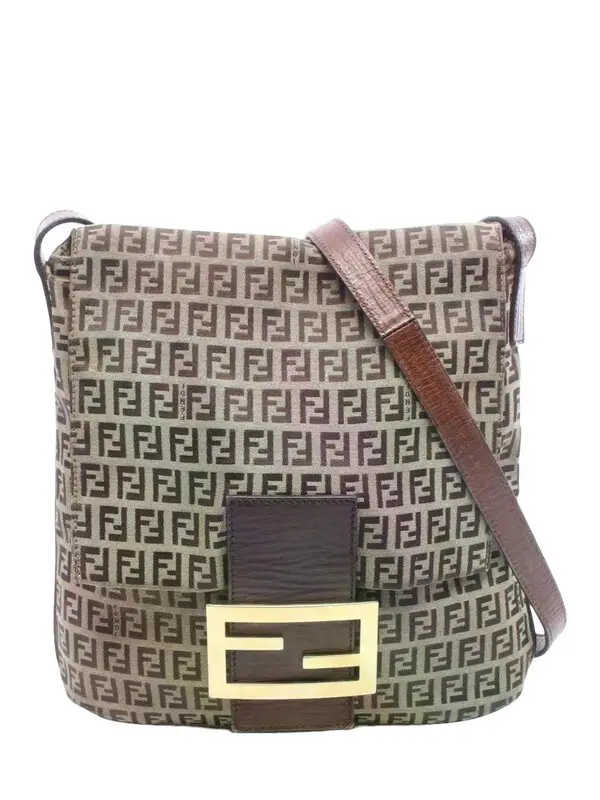Fendi 2010-2026 Zucchino Spalmati Crossbody Bag - Brown