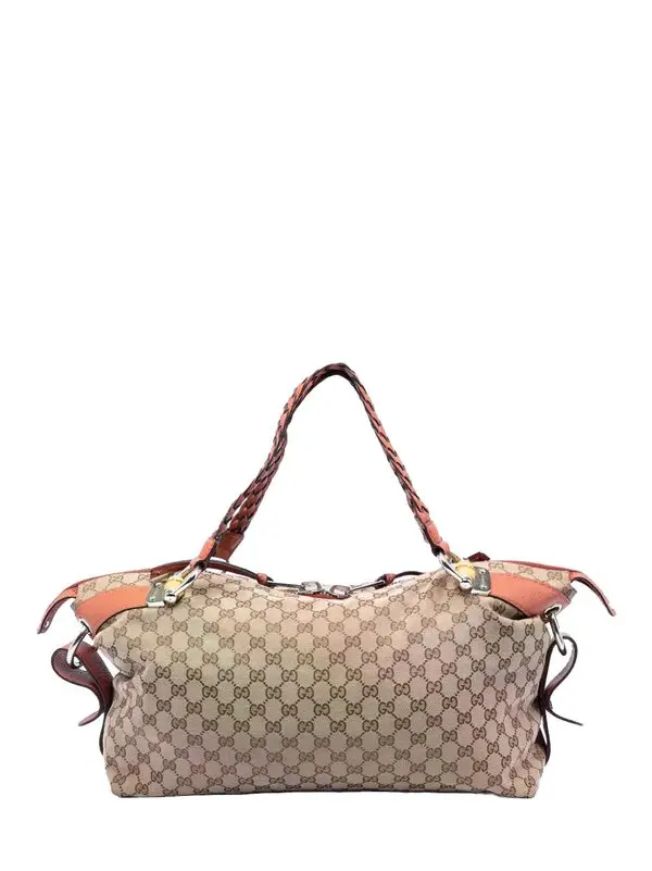 Gucci Gg Canvas Bamboo Bar Tote Bag - Neutrals