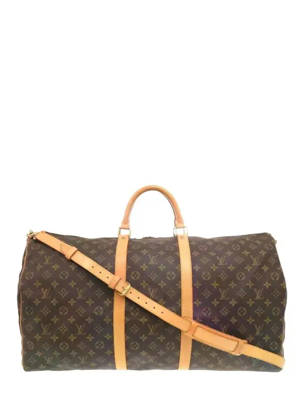 LOUIS VUITTON 1999 Monogram Keepall Bandouliere 60 Travel Bag - Brown