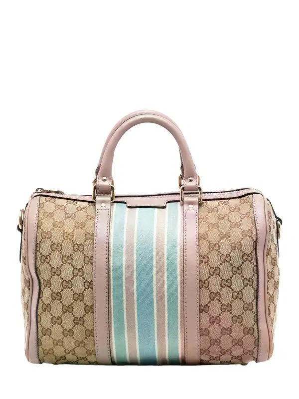 Gucci Gg Canvas Web Joy Boston Bag - Neutrals