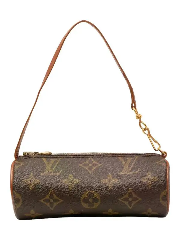 LOUIS VUITTON Monogram Papillon Pochette Handbag - Brown