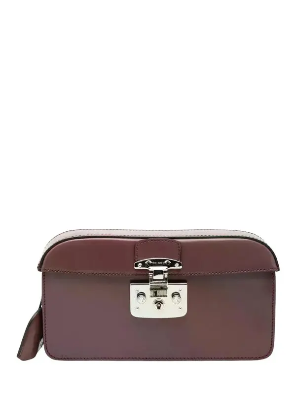Gucci Smooth Calfskin Lady Lock Clutch Bag - Red