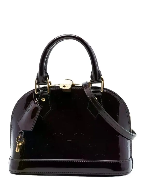 LOUIS VUITTON 2012 Monogram Vernis Alma Bb Satchel - Purple