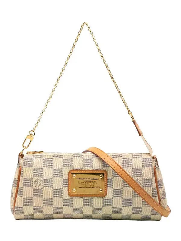 LOUIS VUITTON 2012 Damier Azur Eva Satchel - White
