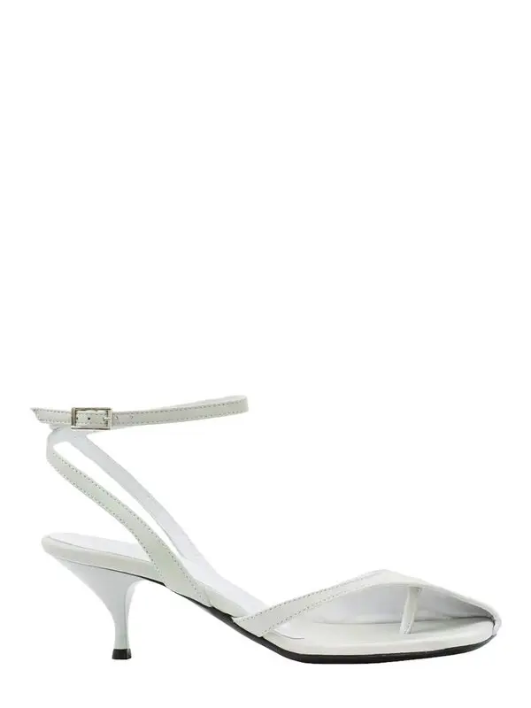 MORSICA Cut-out Kitten Heel Sandals - Grey
