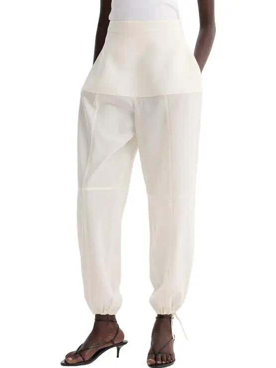 RÓHE Sculptural Virgin Wool Balloon Joggers - Off White