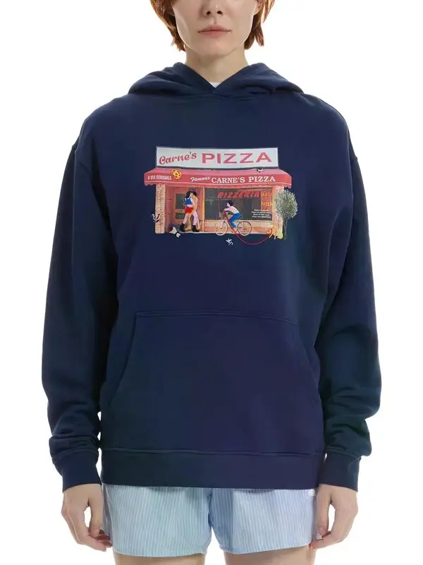 CARNE BOLLENTE Graphic Print Hoodie - Blue