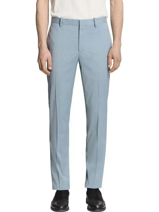 Mango Super Slim Fit Stretch Suit Pants - Sky Blue
