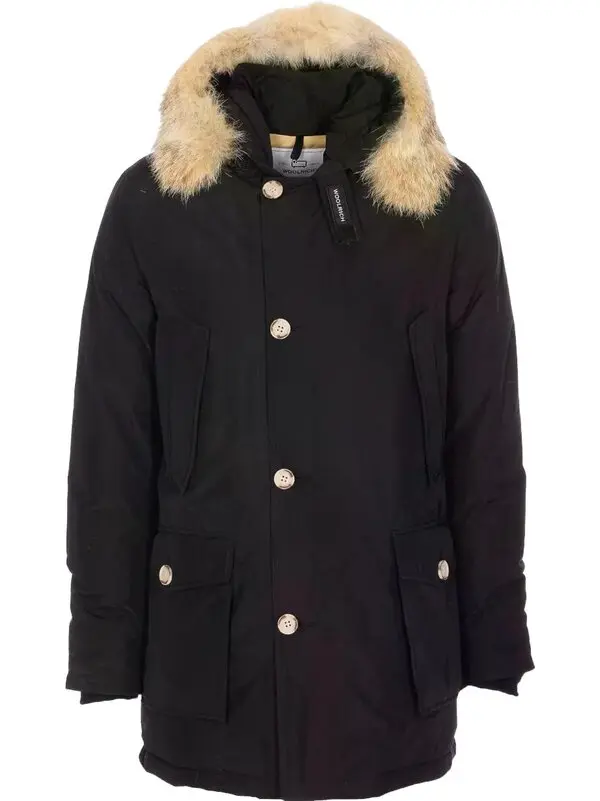 Woolrich Fur-trim Padded Coat - Black