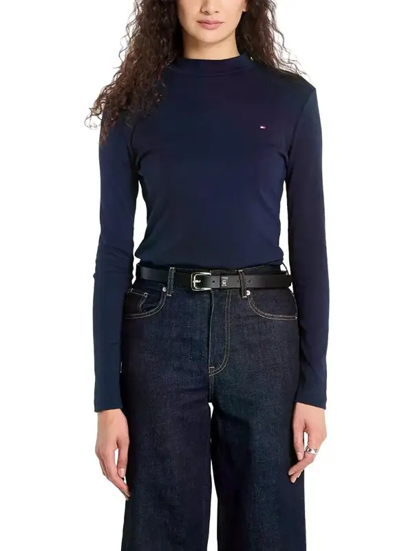 Tommy Hilfiger High-neck Long-sleeve Top - Blue