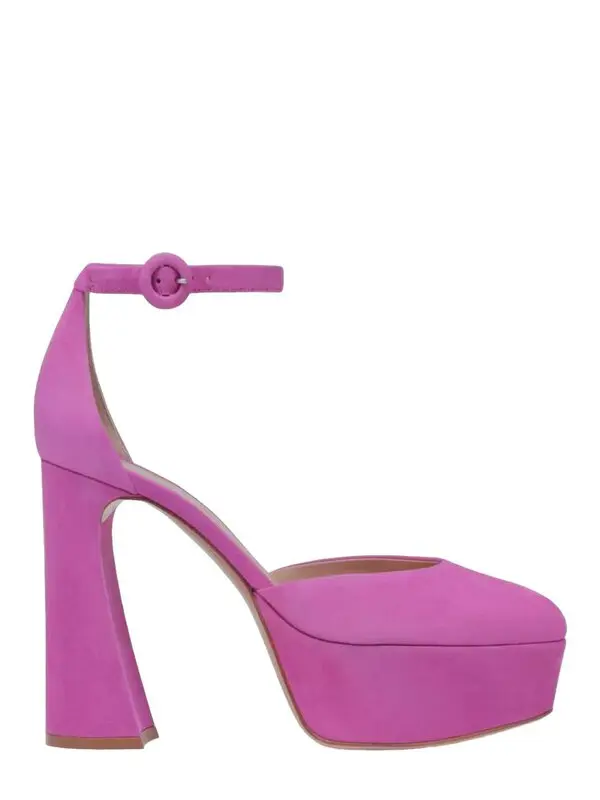 GIANVITO ROSSI Platform Ankle-strap Pumps - Pink
