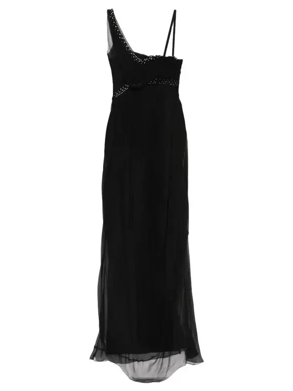 Dior Silk Tulle Evening Dress - Black