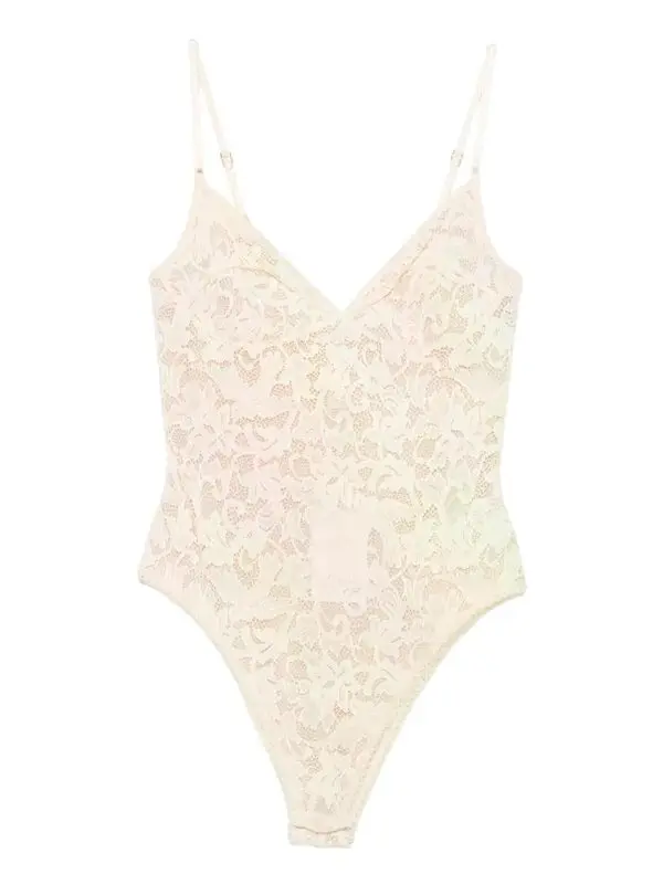 Zimmermann Lace-embroidered Bodysuit - Neutrals