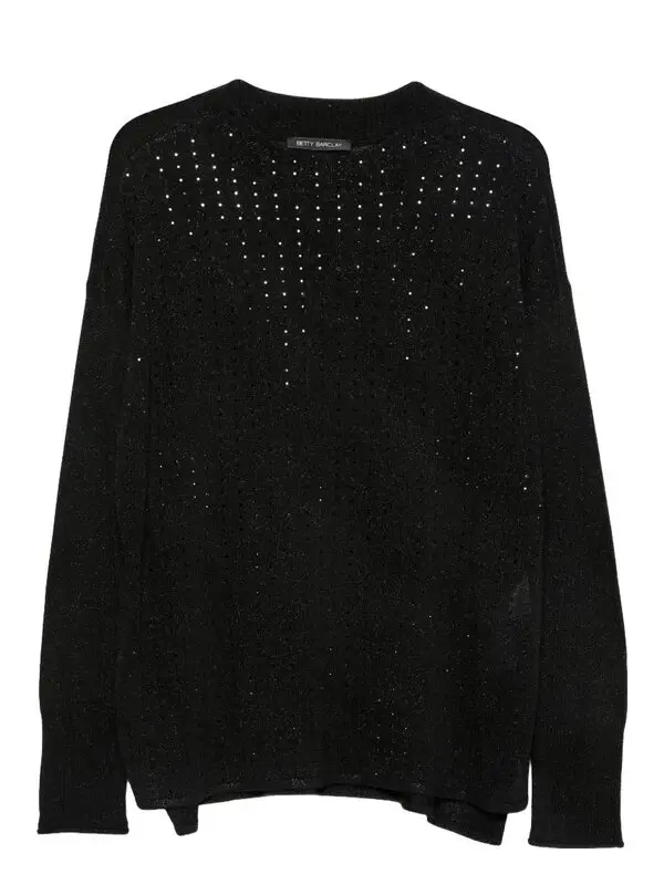 BETTY BARCLAY Sequin-embellished Sweater - Black