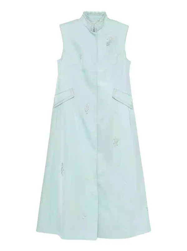 Shiatzy Chen Scape-of-curve Embroidered Coat - Green