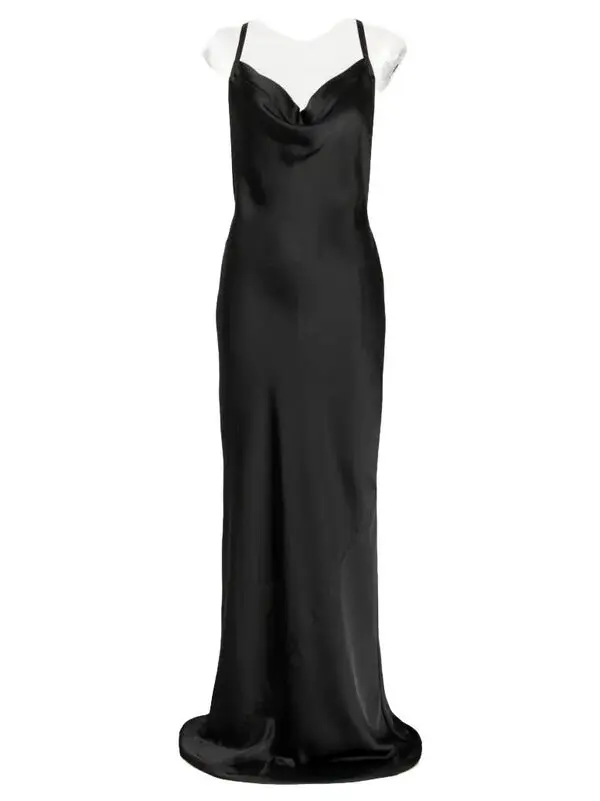 Norma Kamali Cross-back Bias-cut Maxi Dress - Black